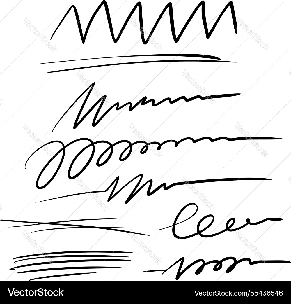 Hand drawn doodle pencil scratch mark brush line Vector Image
