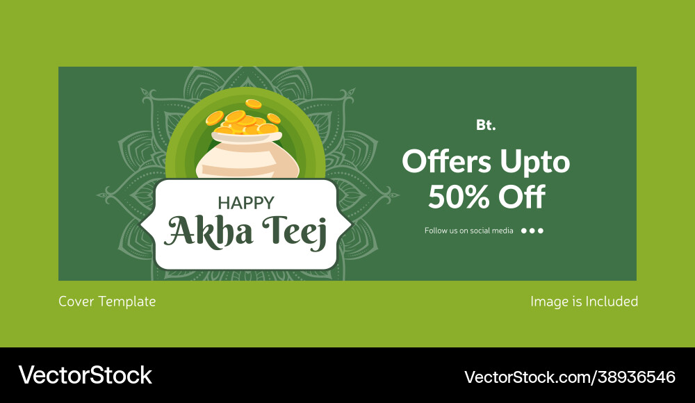 Happy akha teej cover page Royalty Free Vector Image