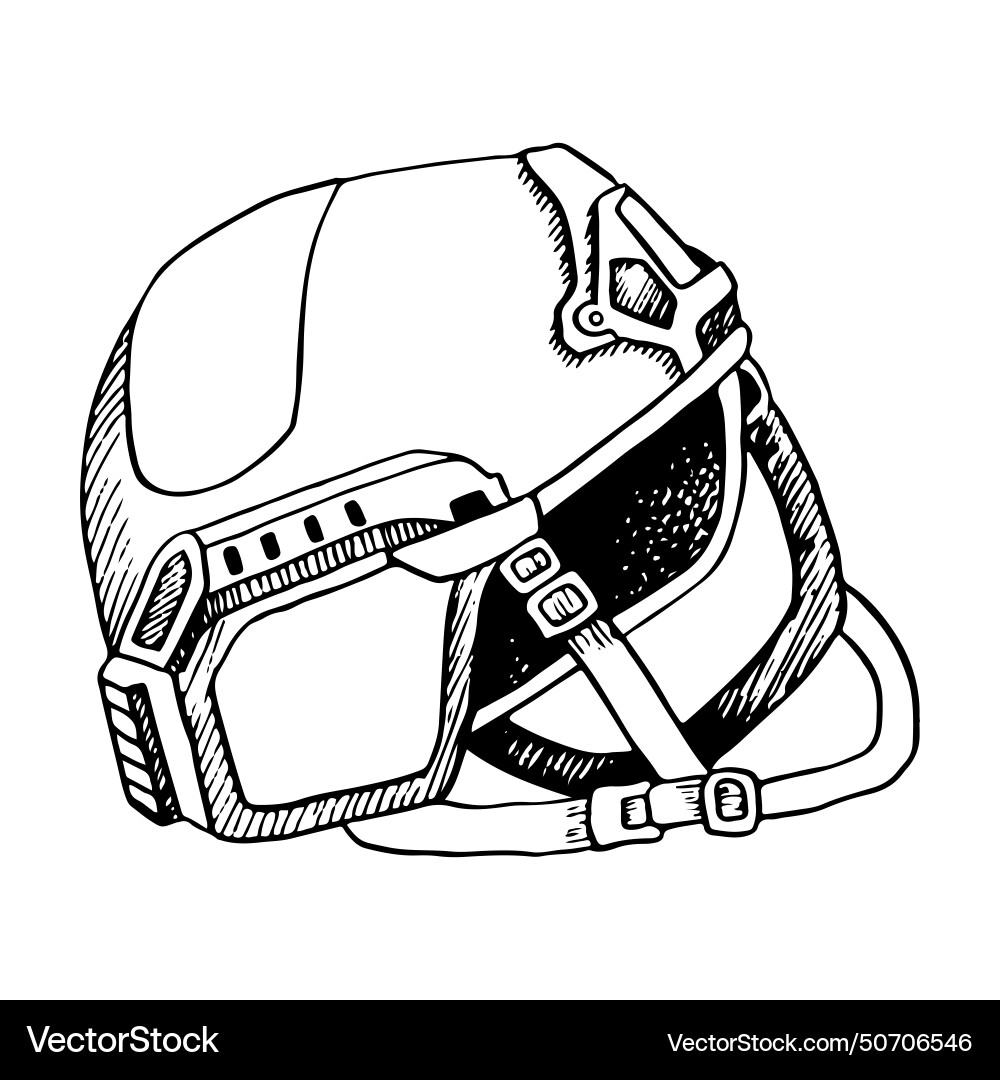 Modern military soldier helmet Royalty Free Vector Image
