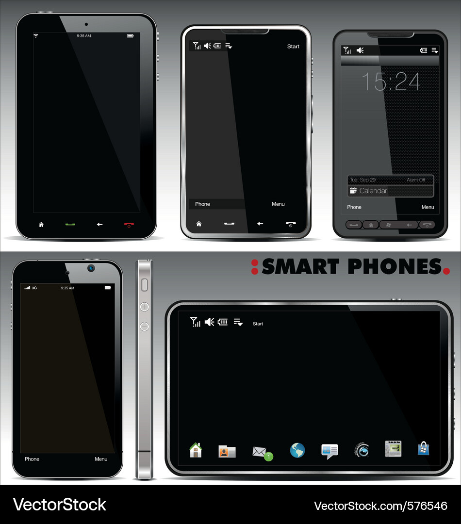 Smartphone Collection Royalty Free Vector Image