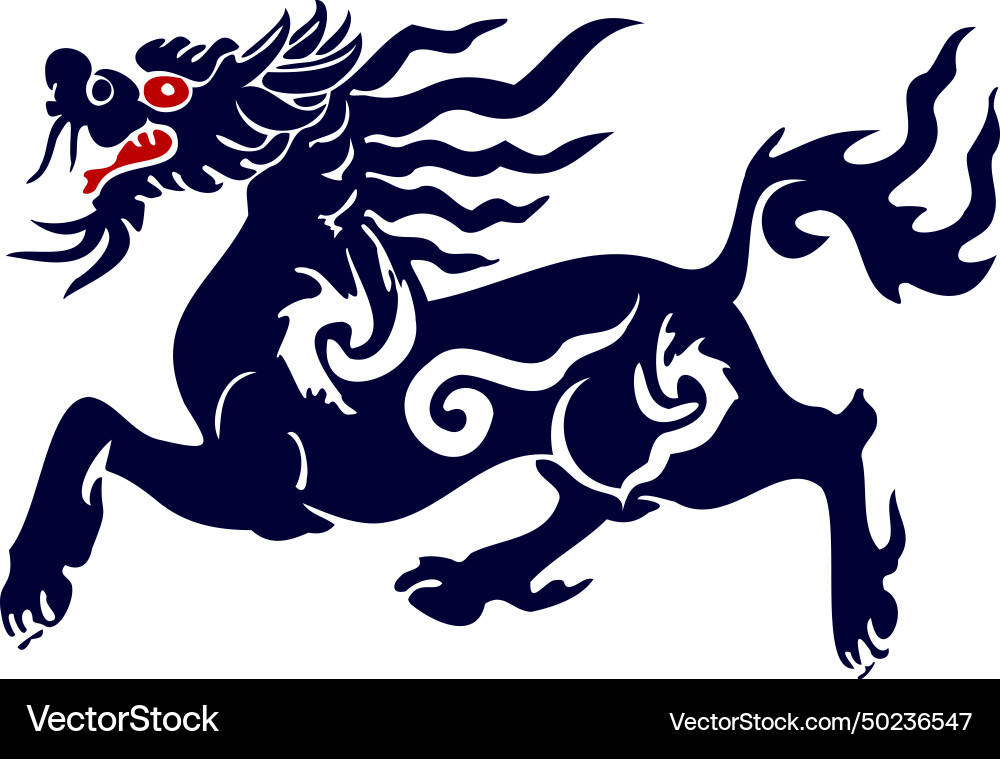 Asian Kirin Mythical Creature Royalty Free Vector Image