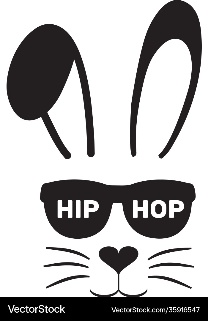 Bunny hip hop Royalty Free Vector Image - VectorStock