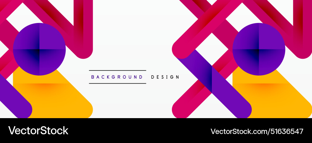 Colorful lines with shadows geometric background Vector Image