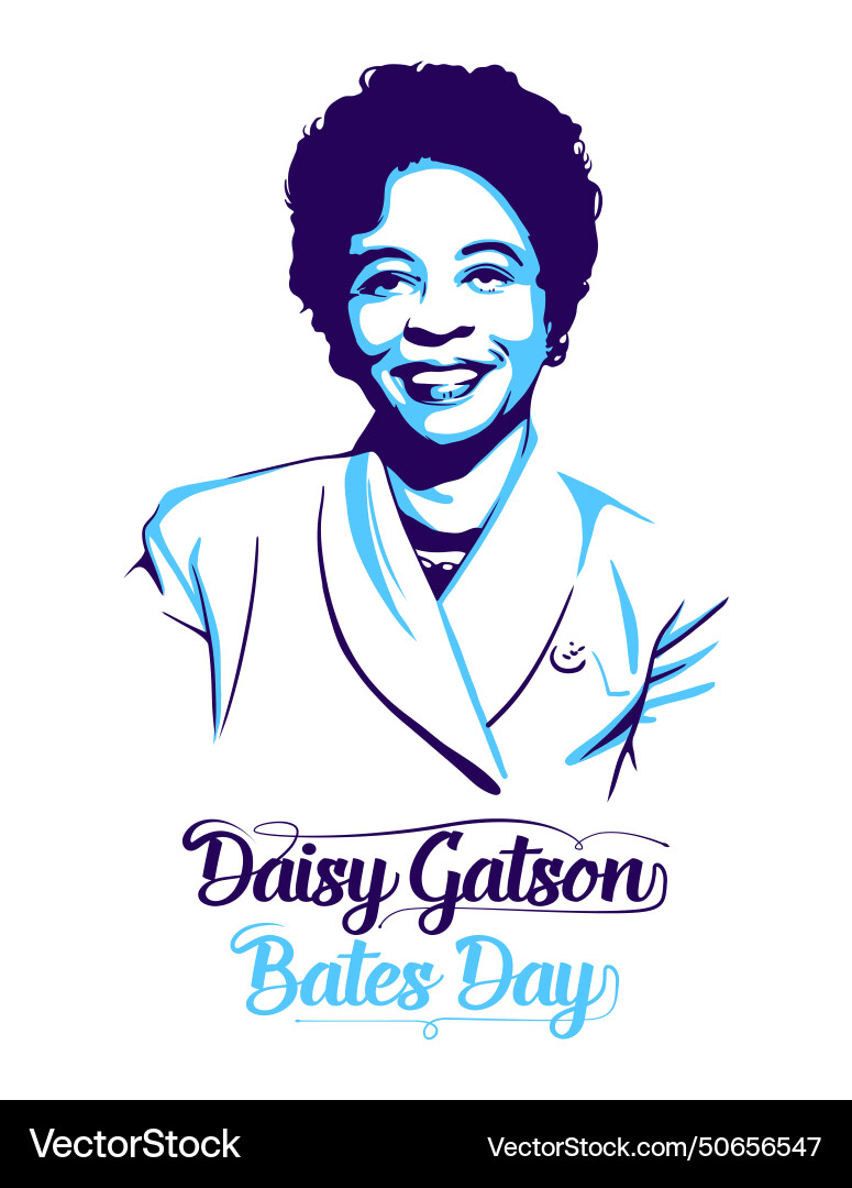 Daisy gatson day cartoon Royalty Free Vector Image
