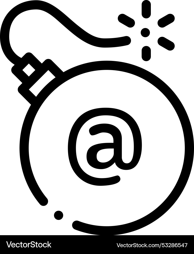 Email icon thin linear style design isolated Vector Image