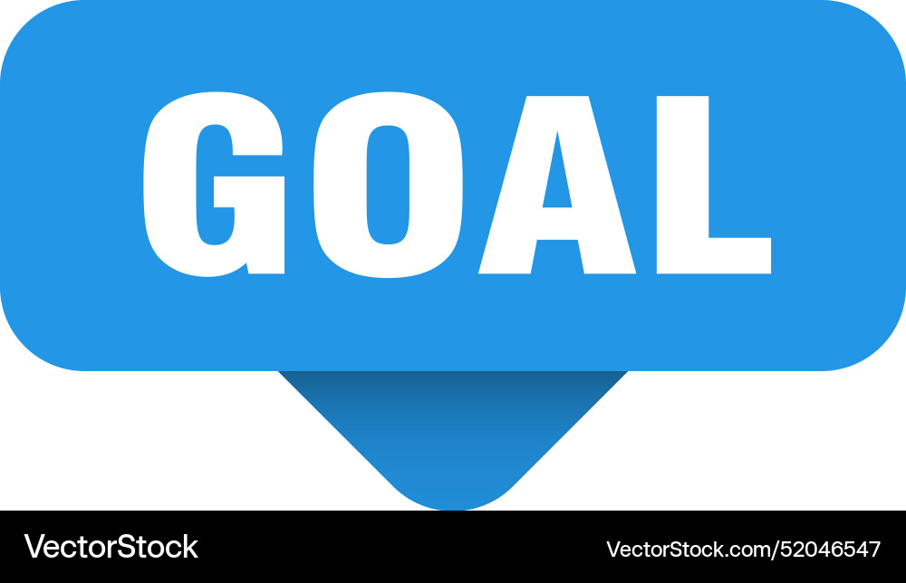 Goal sticker sign on transparent background Vector Image