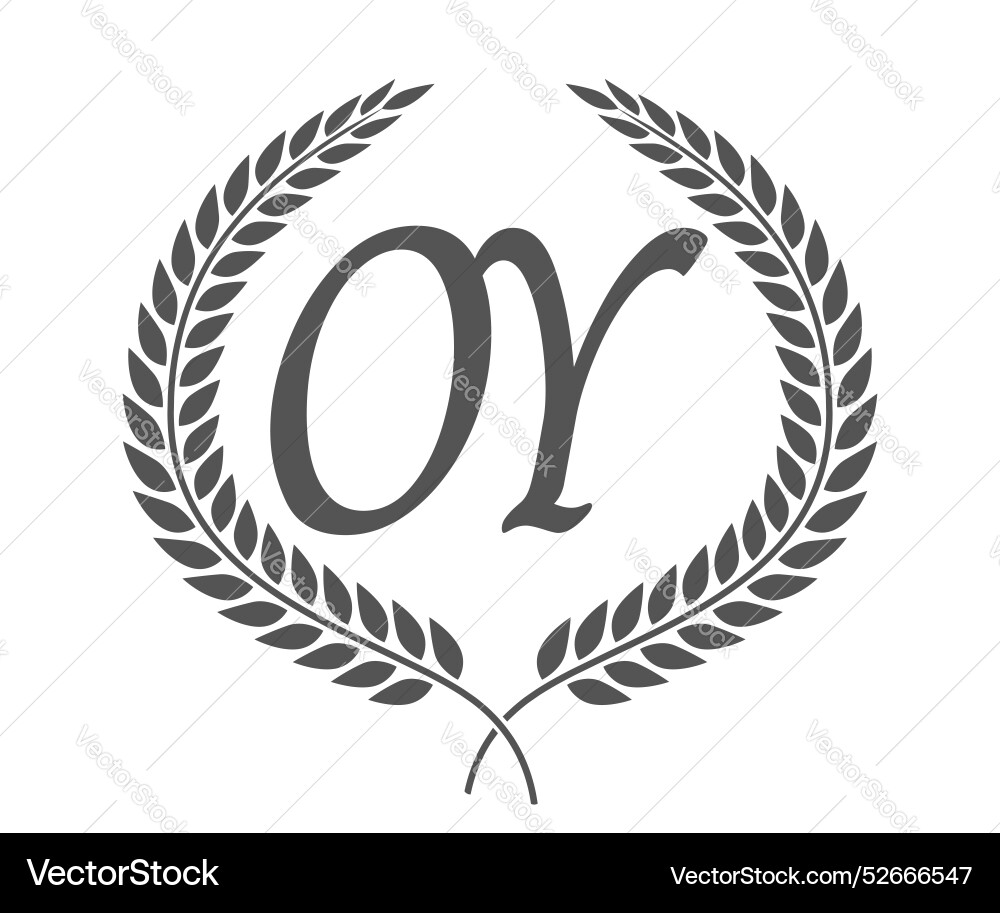 Initial letter o and y oy monogram logo design Vector Image
