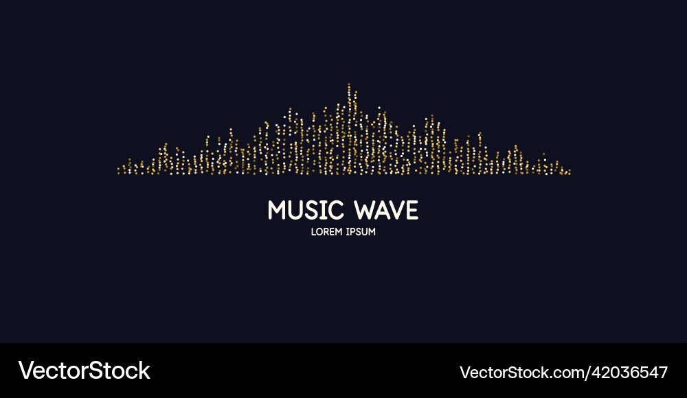 Music wave in the form Royalty Free Vector Image