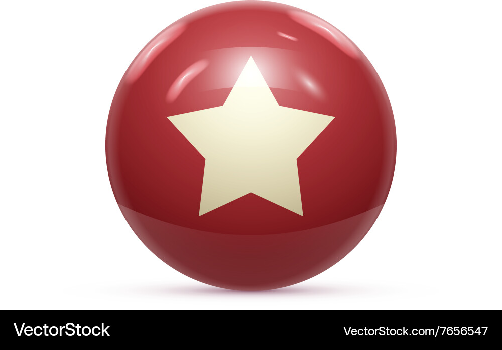 Rubber ball with star isolated Royalty Free Vector Image