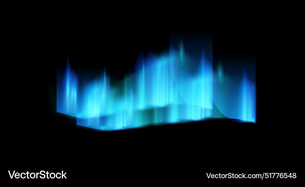 Blue aurora borealis polar light northern Vector Image