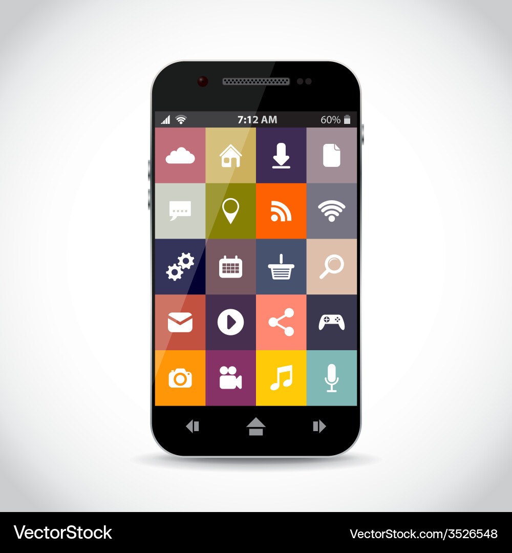 Cellphone apps Royalty Free Vector Image - VectorStock