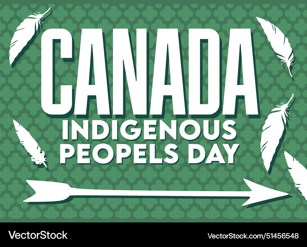 Happy canada indigenous peoples day for all Vector Image