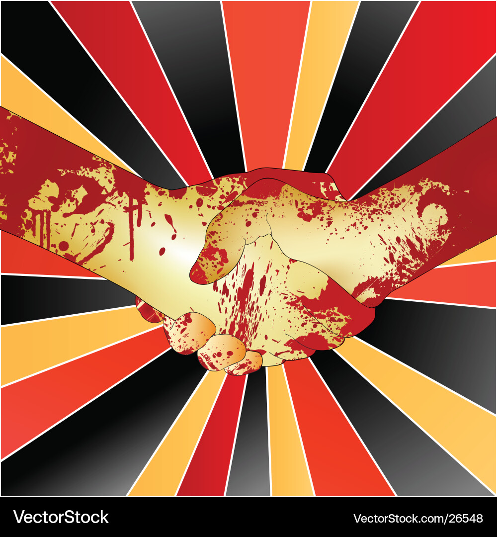 Murder handshake Royalty Free Vector Image - VectorStock