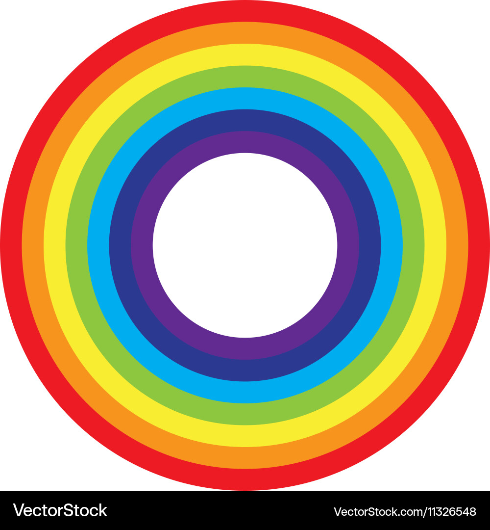Rainbow circle icon Royalty Free Vector Image - VectorStock