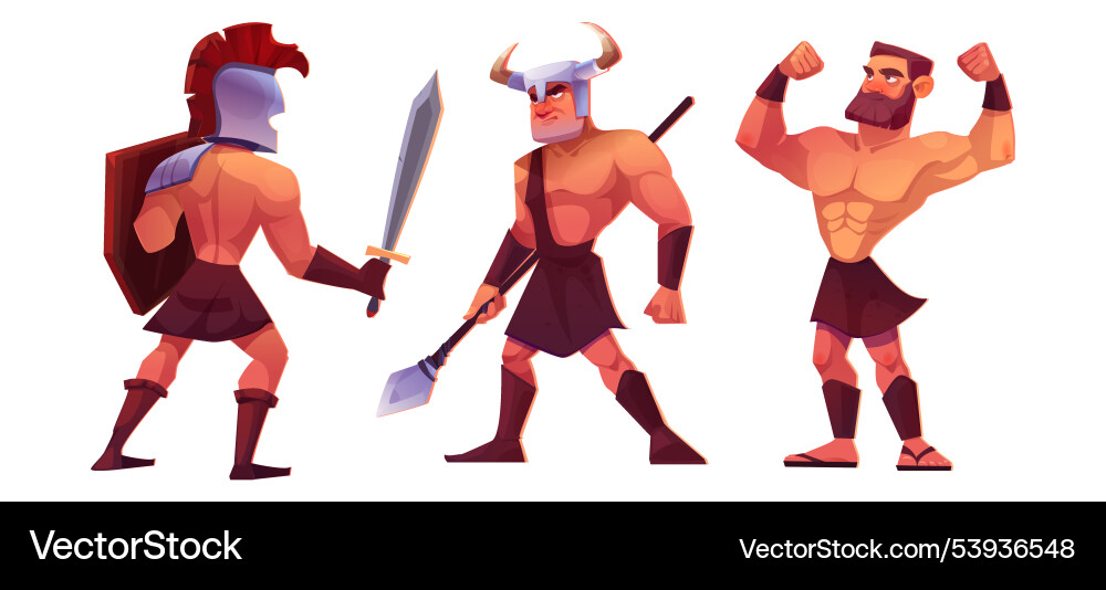 Rome gladiator with shield ancient soldier Vector Image