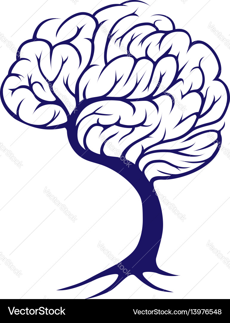 Tree brain Royalty Free Vector Image - VectorStock