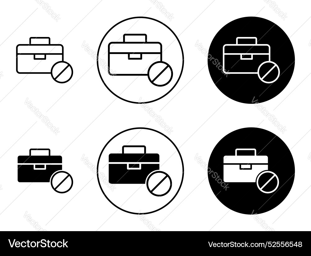 Unemployment icon set on white background Vector Image