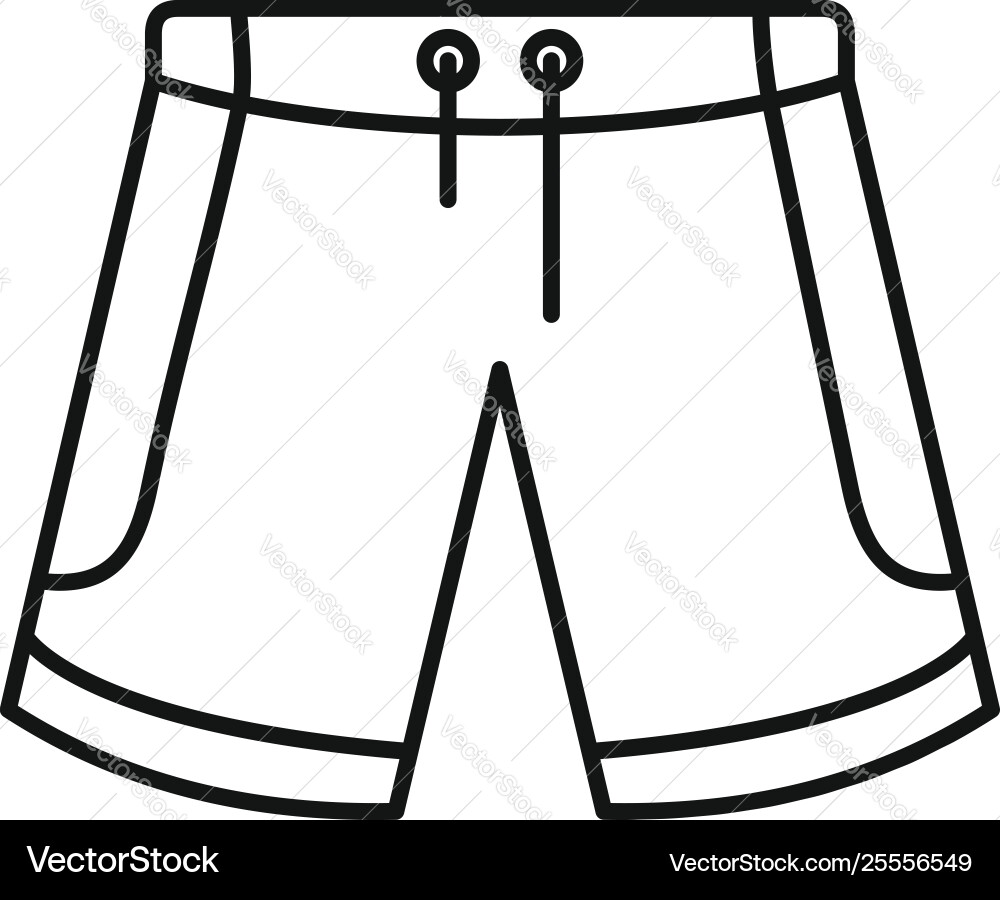 Basketball shorts icon outline style Royalty Free Vector