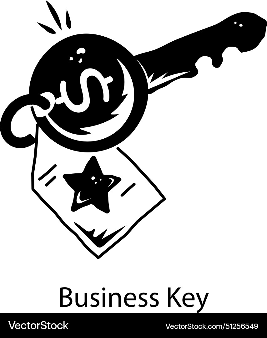 Business key Royalty Free Vector Image - VectorStock