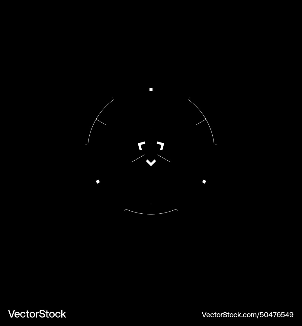 Cyberpunk aim tech style round target hud sight Vector Image
