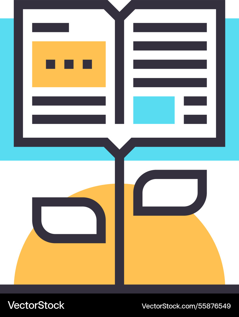 Knowledge growth Royalty Free Vector Image - VectorStock