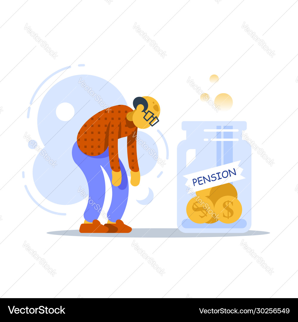 Pension fund program superannuation concept Vector Image