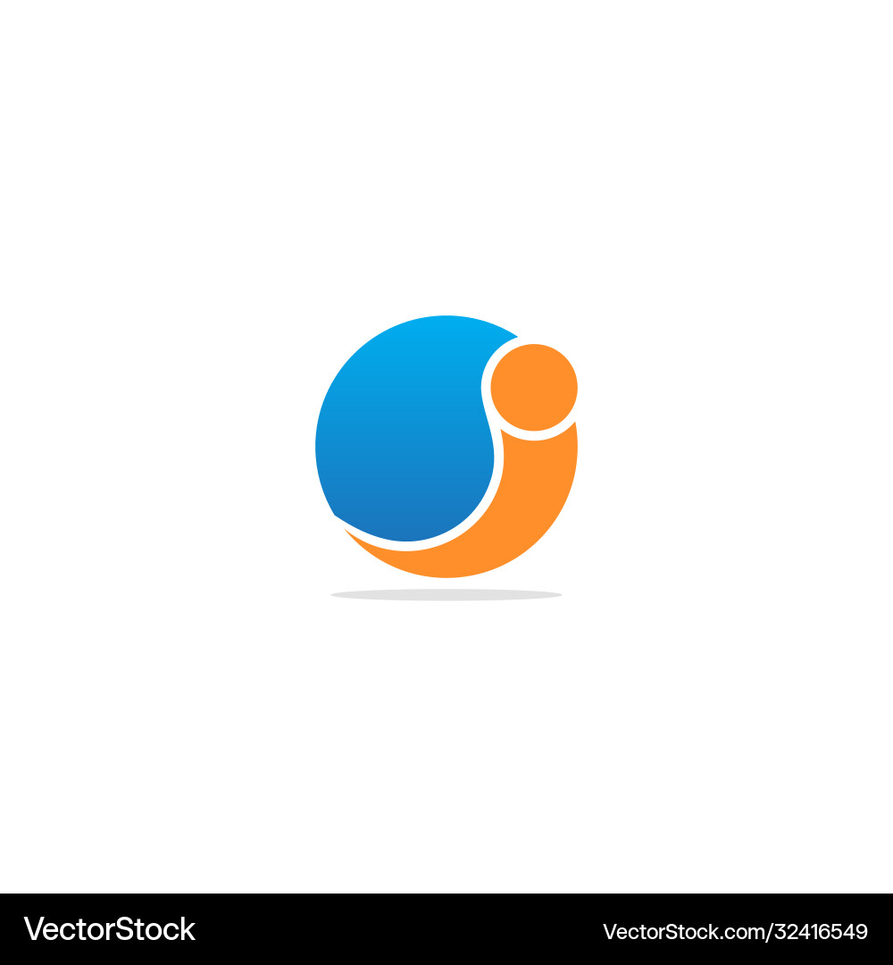 Round abstract dot logo Royalty Free Vector Image