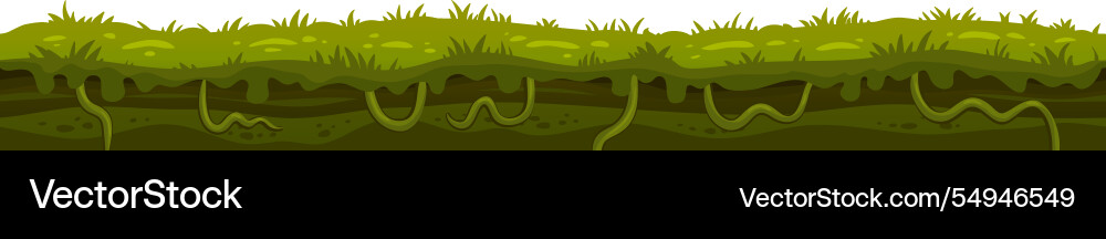 Seamless ground texture featuring lush grass Vector Image