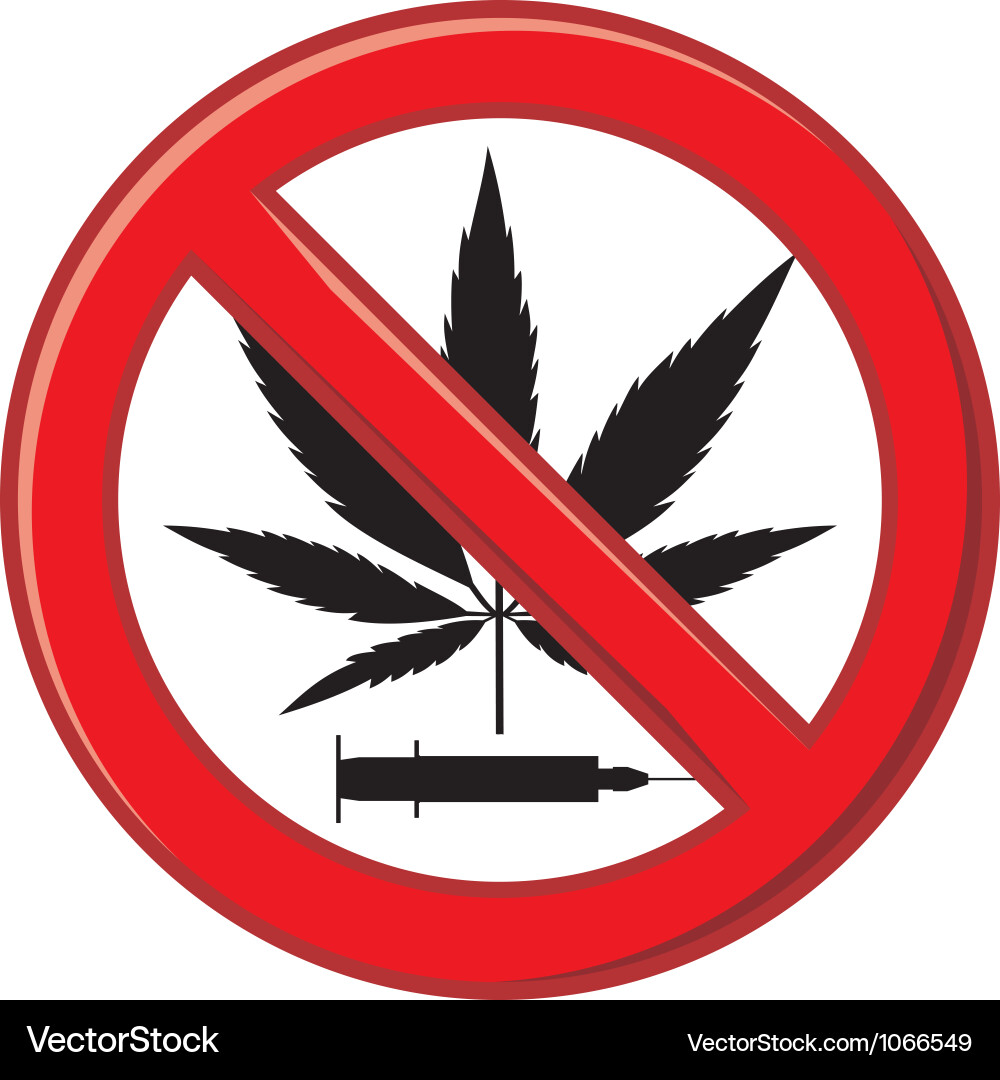 Warning prohibiting drug Royalty Free Vector Image