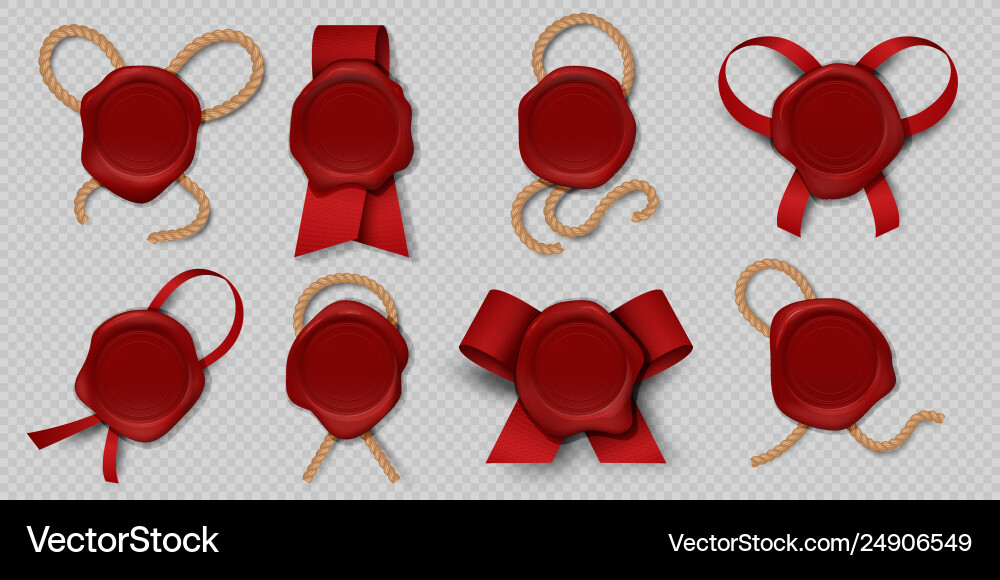 Wax Seals & Royal Stamps Royalty Free Vector Image