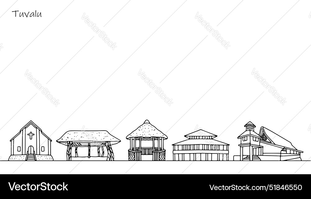 Attractions of tuvalu Royalty Free Vector Image
