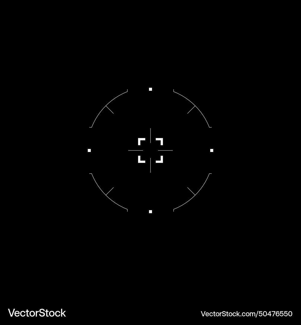 Cyberpunk aim tech style circle target hud sight Vector Image