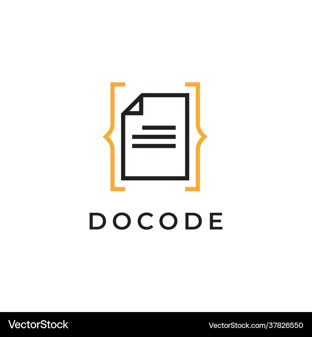 Document code logo Royalty Free Vector Image - VectorStock