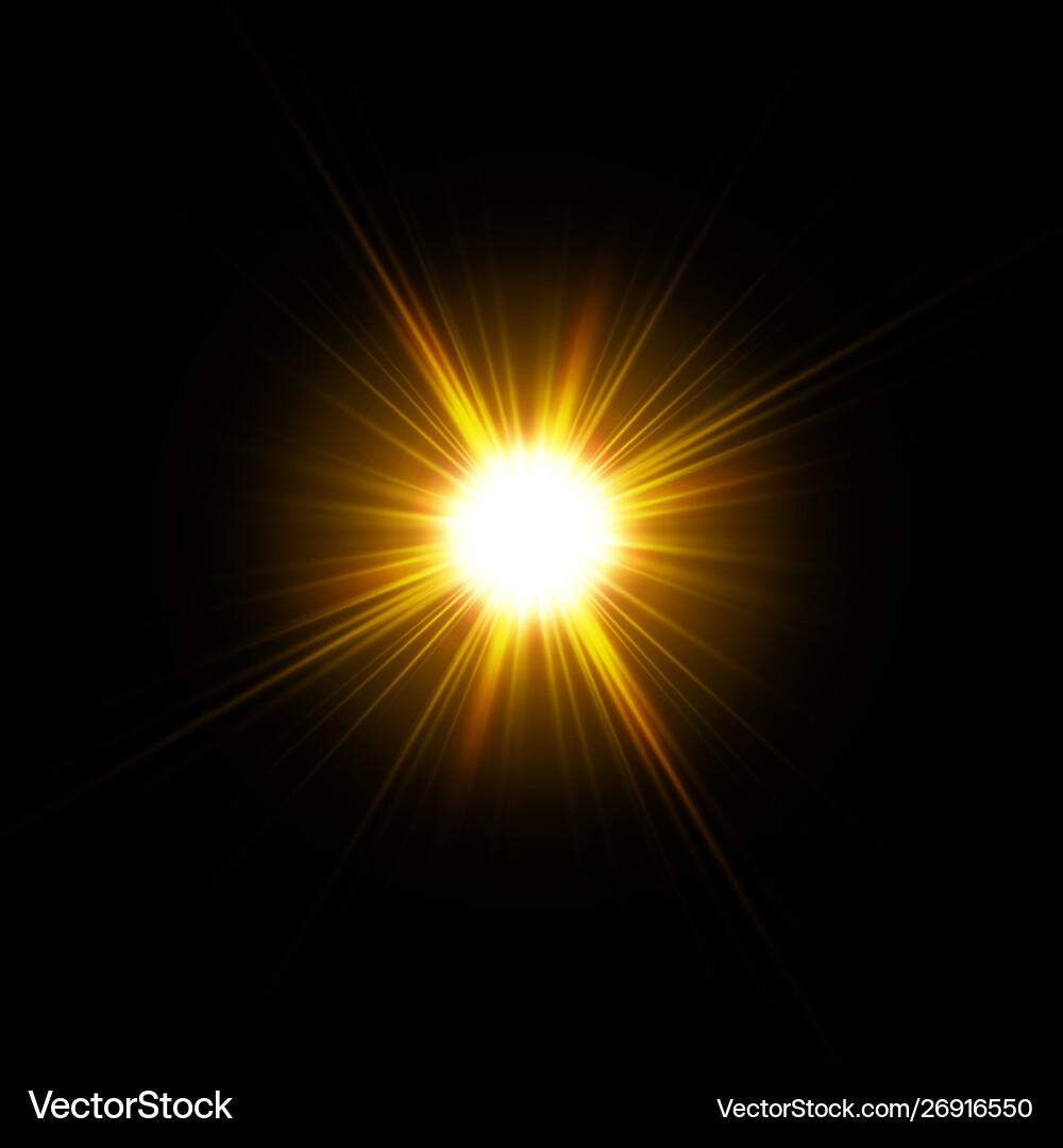 Dynamic Lens Flare Light Effect Royalty Free Vector Image