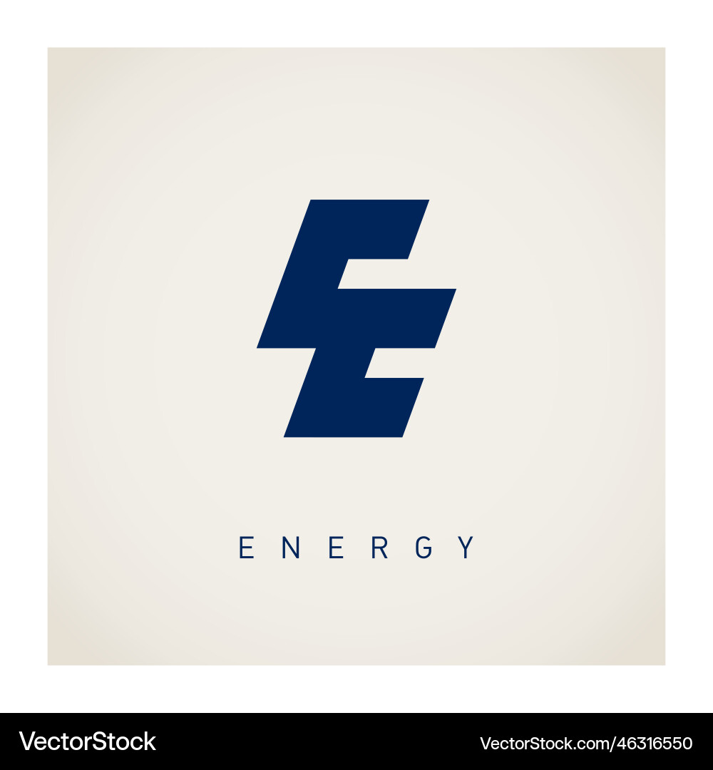 Energy - logo with stylized letter e in the shape Vector Image
