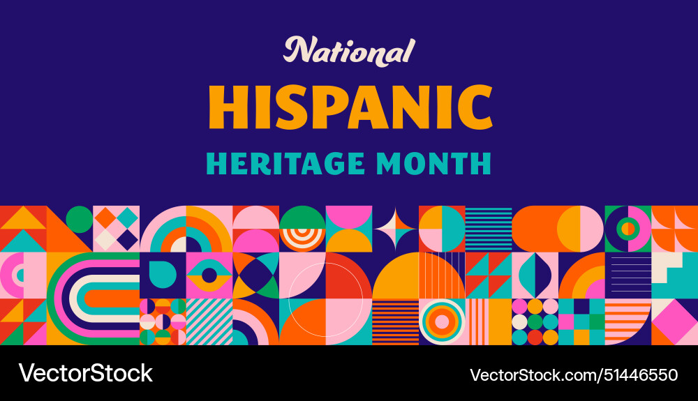 National hispanic heritage month celebration Vector Image