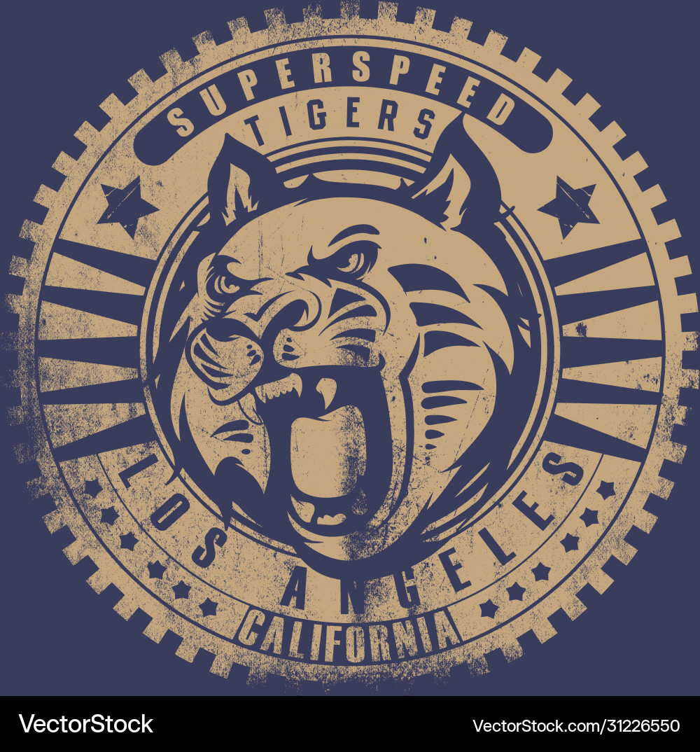 Superspeed tigers Royalty Free Vector Image - VectorStock