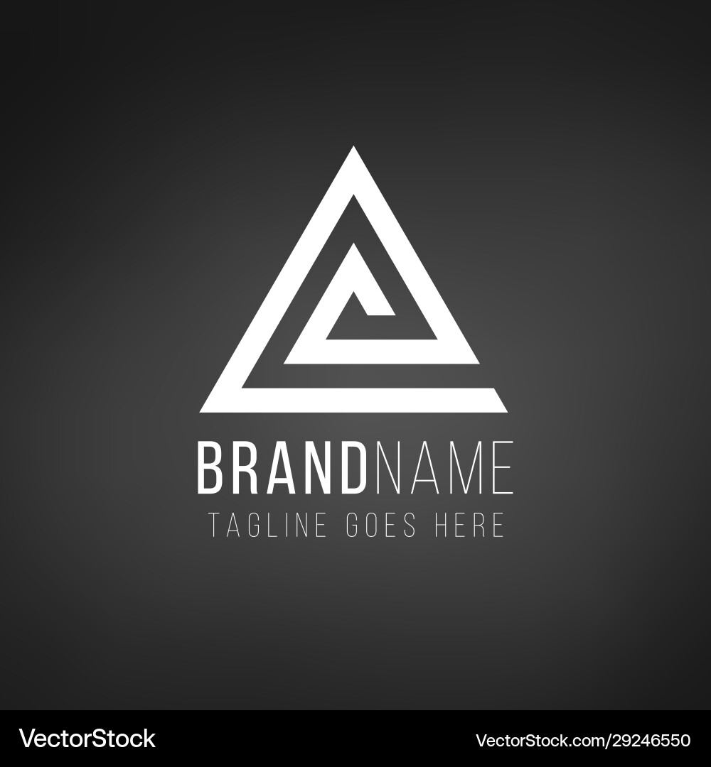 Triangle spiral geometric symbol tribal style Vector Image