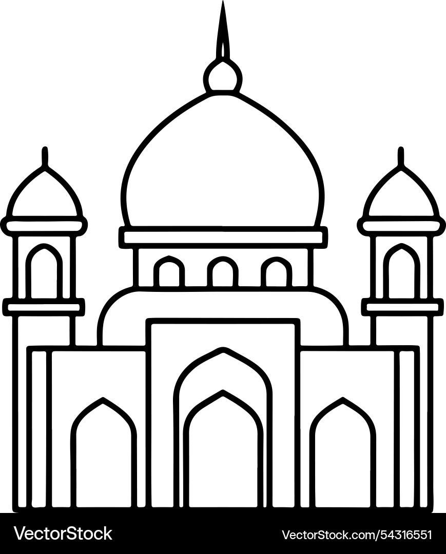 Arabian mosque patterns design Royalty Free Vector Image