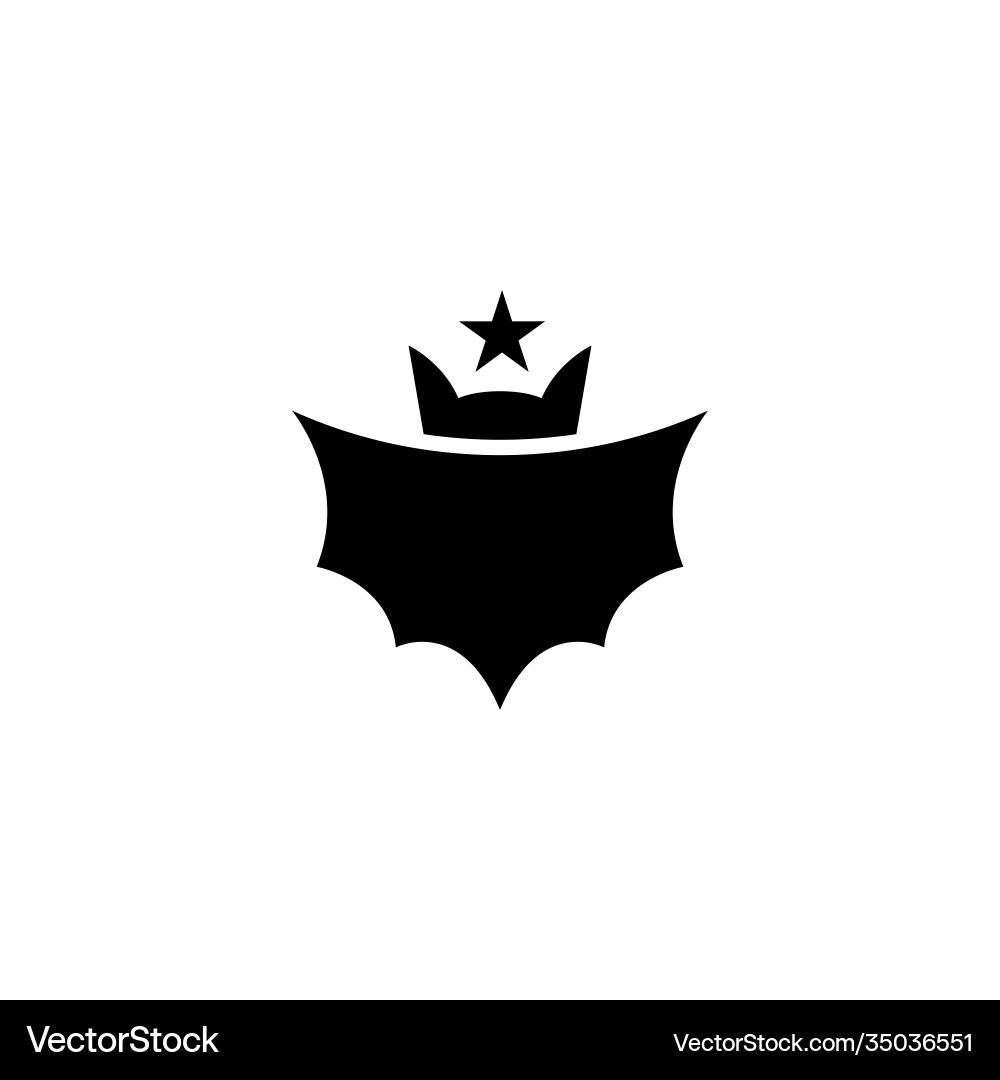 Bat with star logo design Royalty Free Vector Image