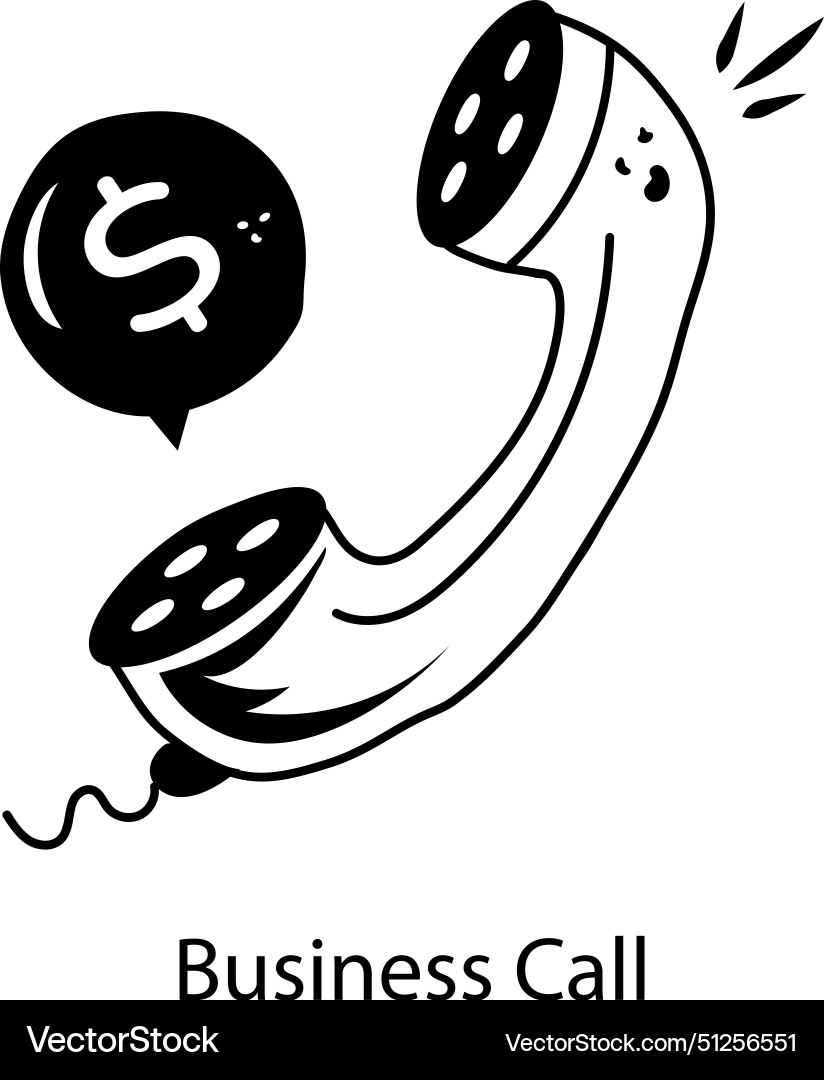 Business call Royalty Free Vector Image - VectorStock