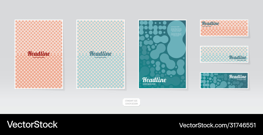 Cover design template layout set Royalty Free Vector Image