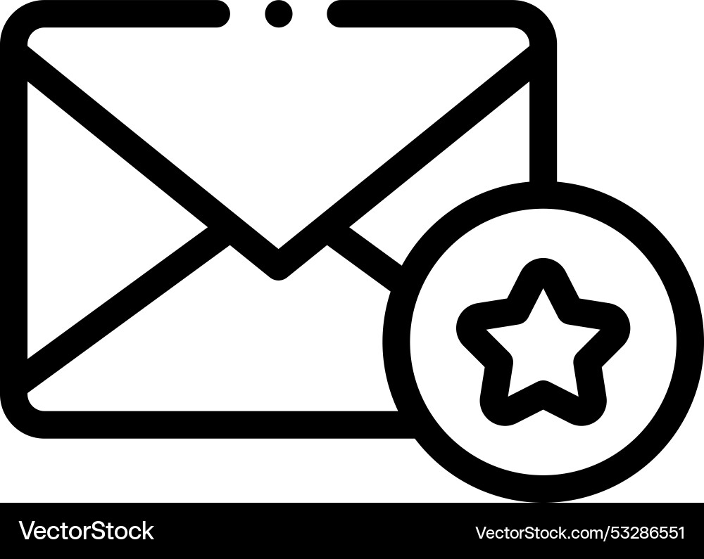 Email icon thin linear style design isolated Vector Image