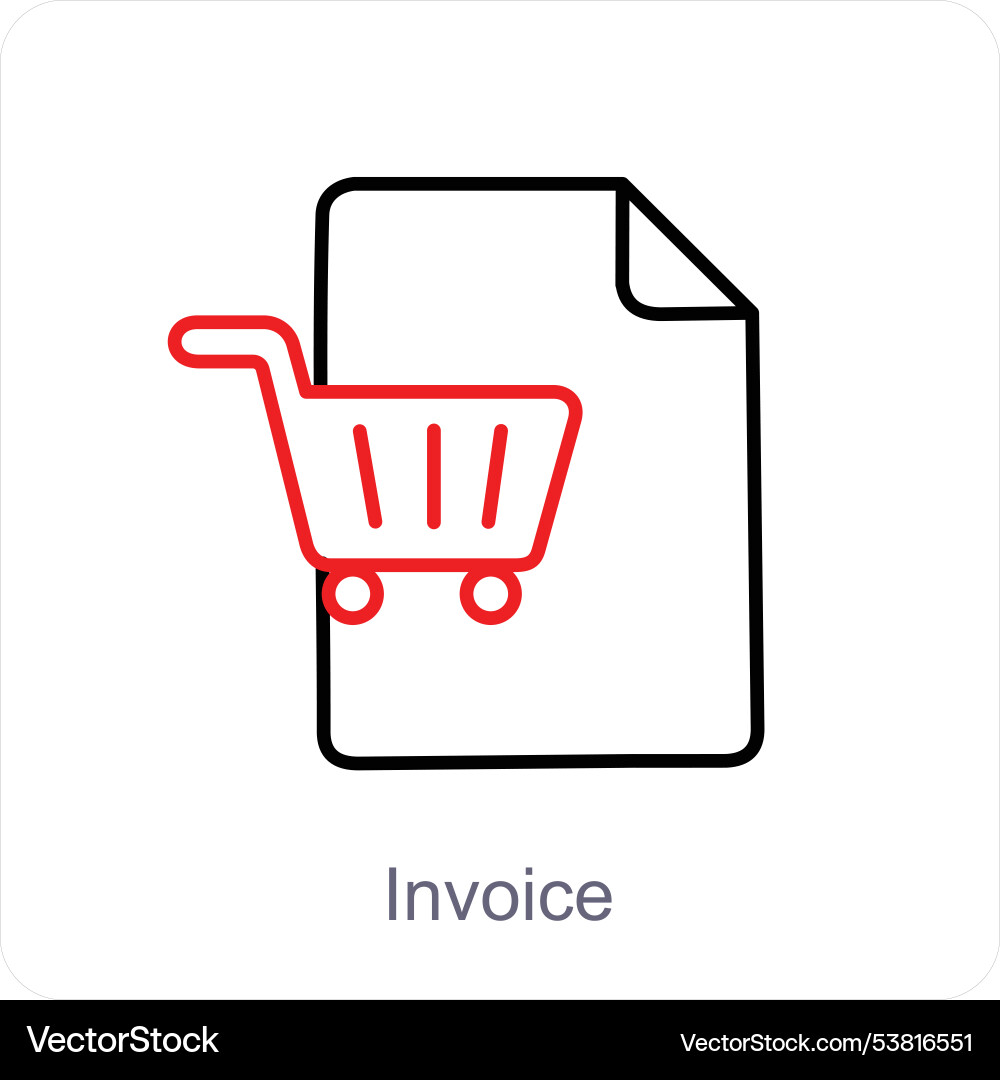 Invoice and document icon concept Royalty Free Vector Image