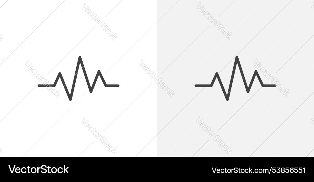 Pulse icon set Royalty Free Vector Image - VectorStock