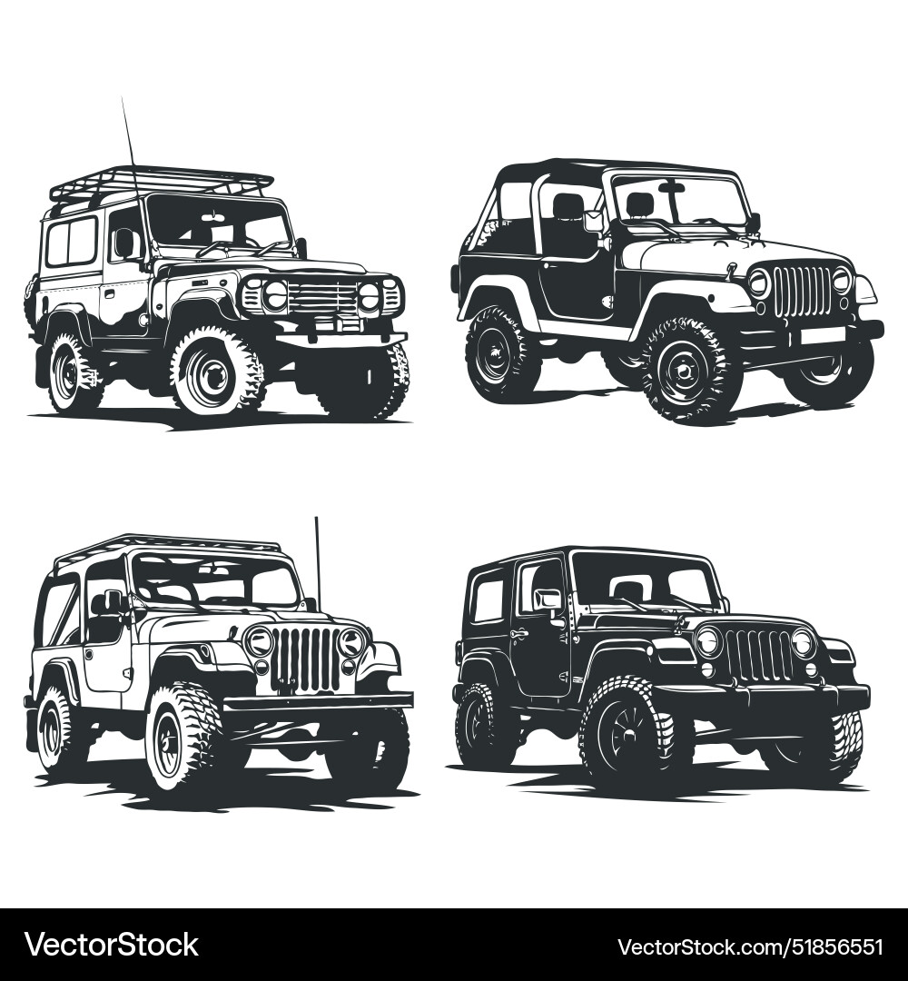 Safari jeep clipart Royalty Free Vector Image - VectorStock