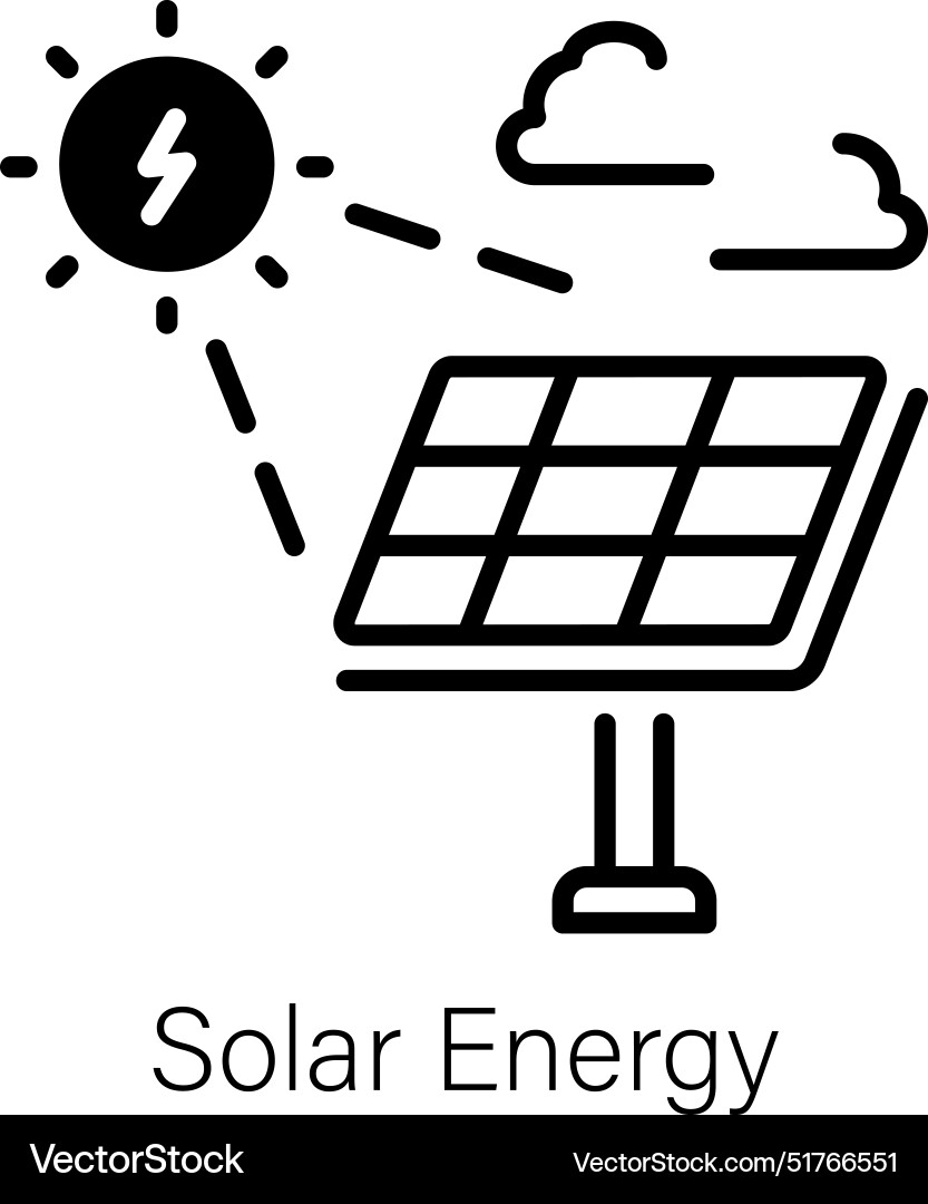 Solar energy Royalty Free Vector Image - VectorStock