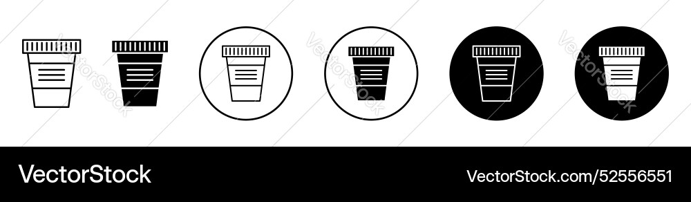Urine test icon set on white background Royalty Free Vector