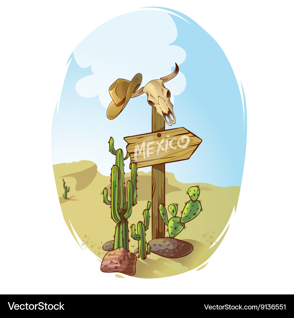 Wild west sign poster Royalty Free Vector Image