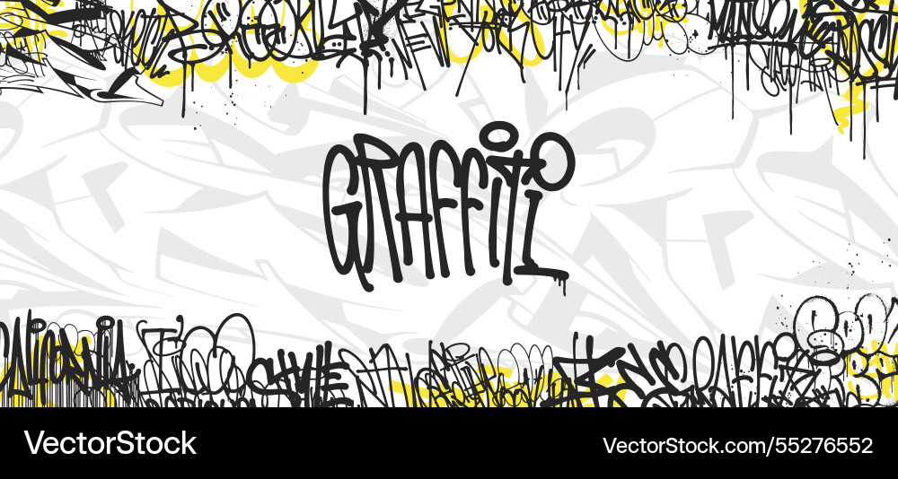 Abstract street art graffiti background template Vector Image